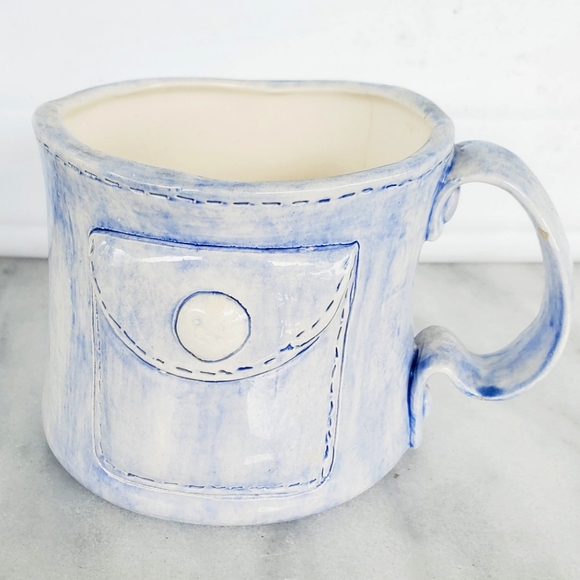 Dining | Vintage Denim Blue Jean Look Mug Cup Rare Joycelyn Original ...